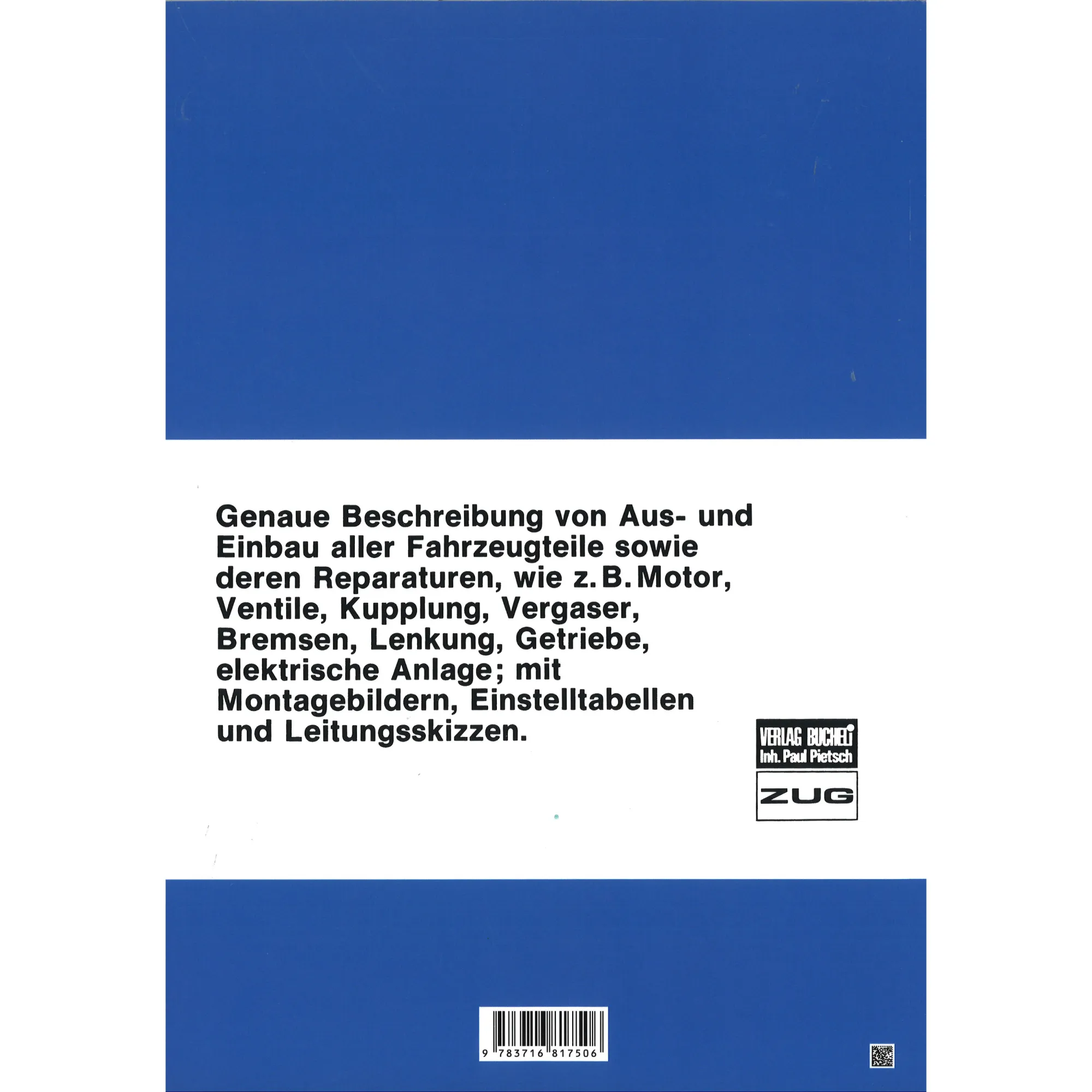 Reparaturanleitung Mitsubishi Colt/Lancer Bucheli Verlag