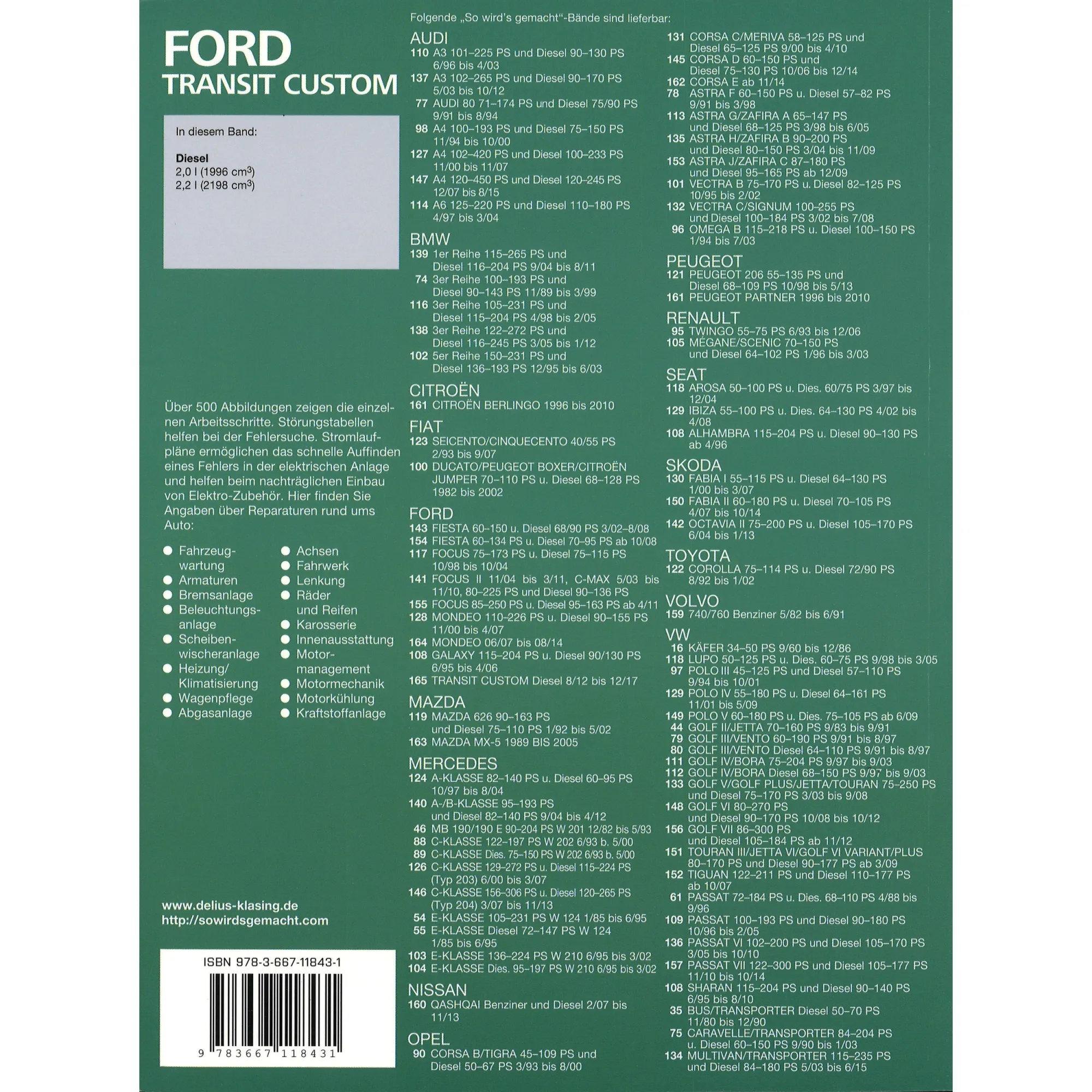 So wird's gemacht Reparaturanleitung - Ford Transit Custom 0