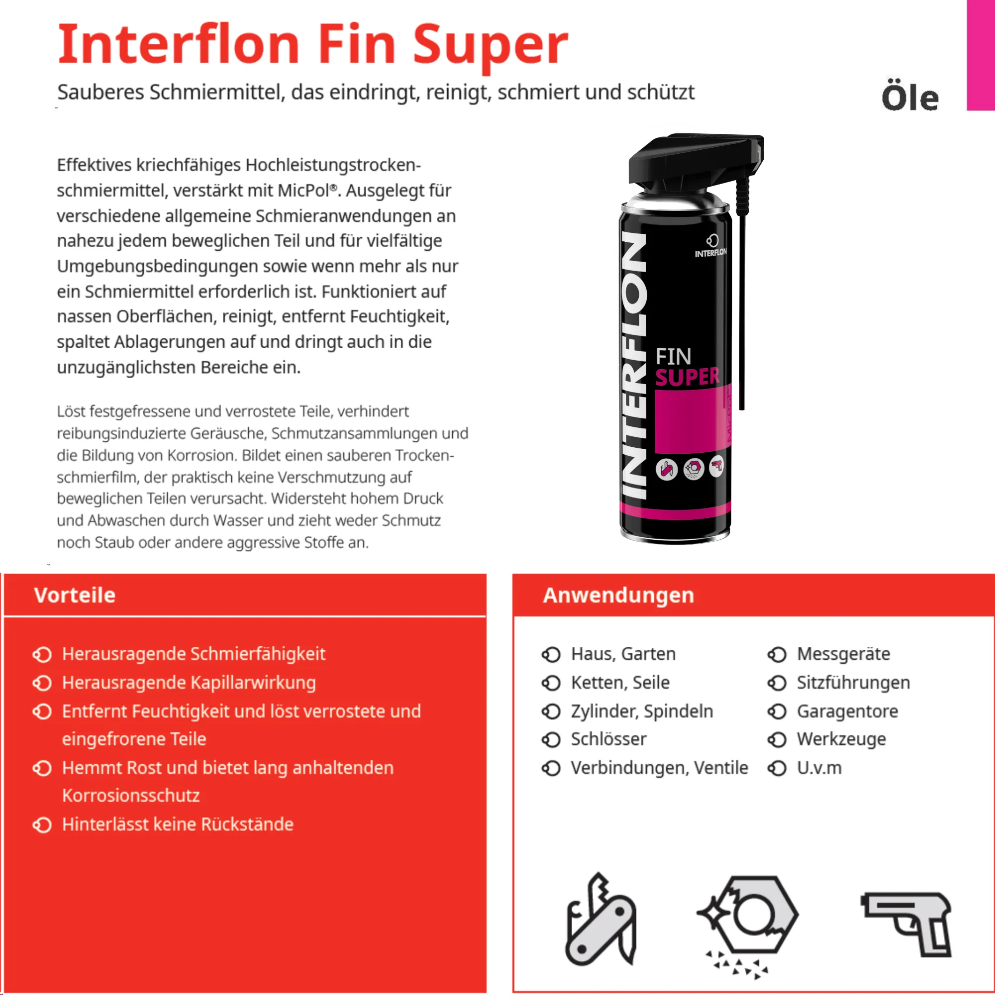 Interflon Fin Super 2x 300ml Multifunktionsöl Kriechöl Spr