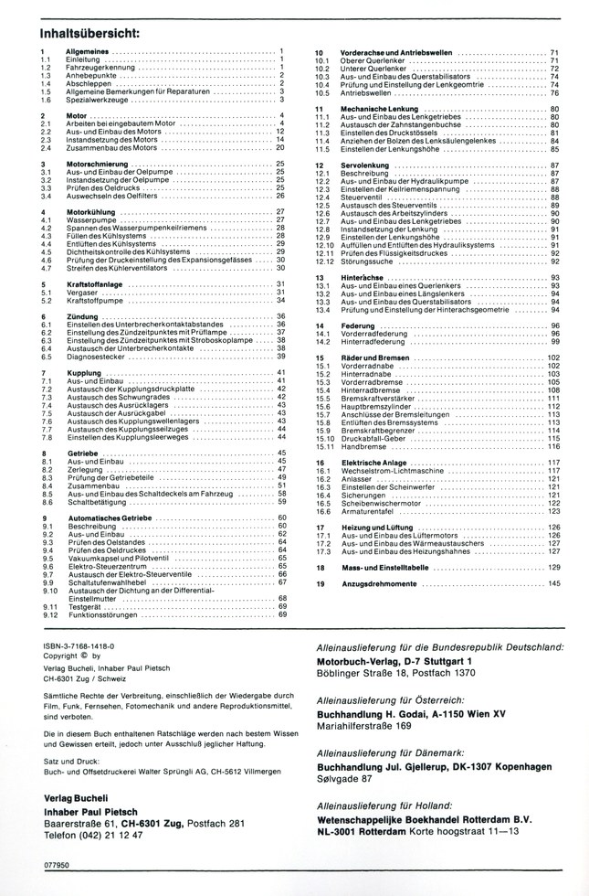 Reparaturanleitung Renault (R)20 L/TL/GTL Bucheli Verlag