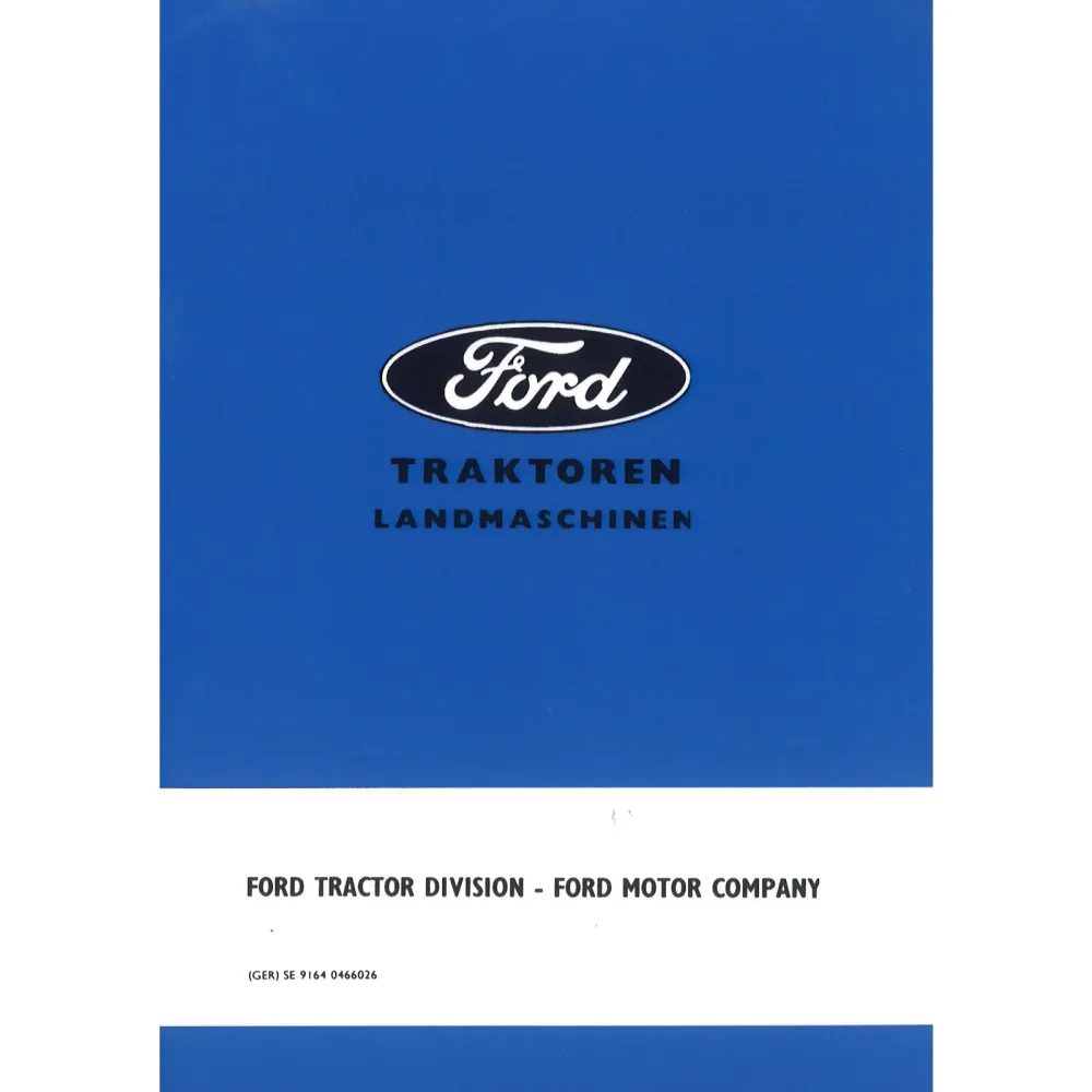 Fordson Ford 4000 5000 April 1966 Traktor Bedienungsanleitun