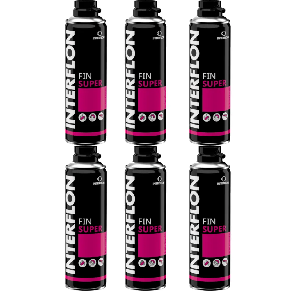 INTERFLON Fin Super 6er Set Schmiermittel Sprühdose 6x300 m